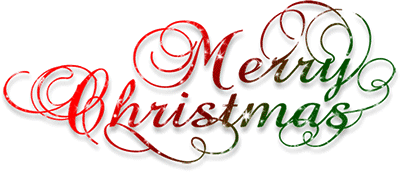 Merry Christmas Word Art Transparent